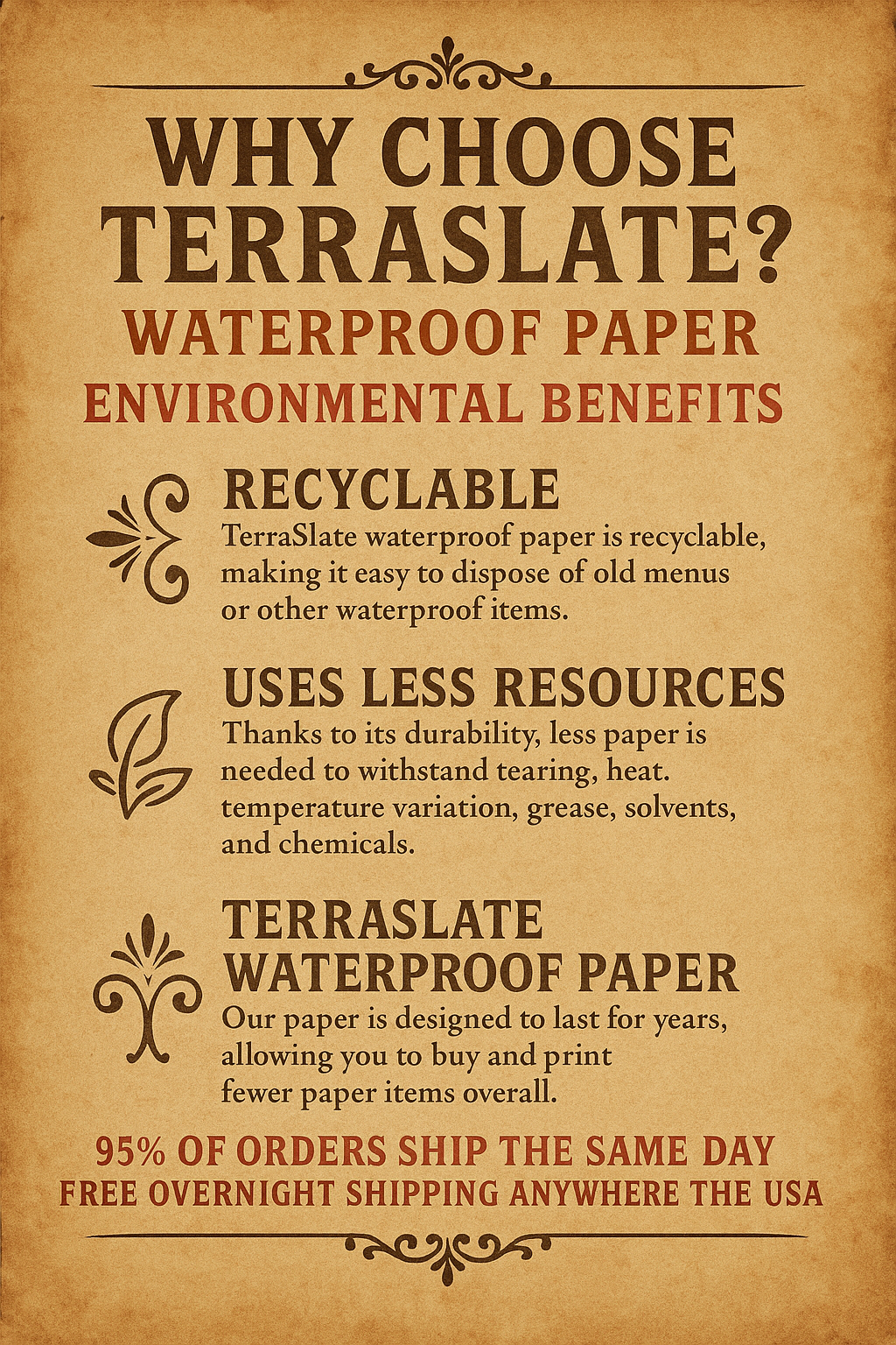 Waterproof Paper: Environmentally Friendly Option
