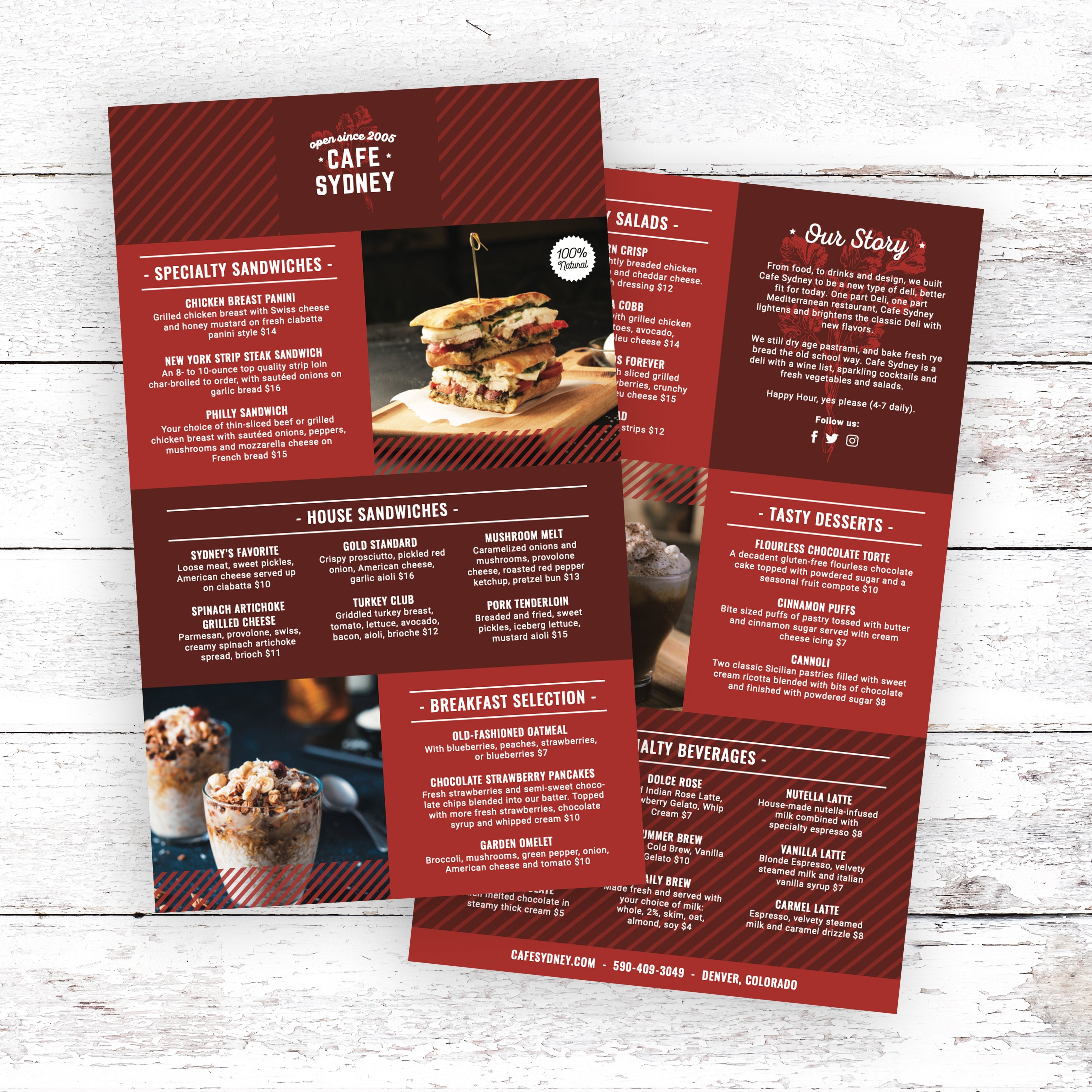 Modern Cafe Menu Template